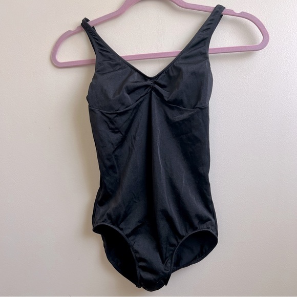 Danskin | Tops | Vintage Danskin Black Bodywear Leotard Body Suit ...